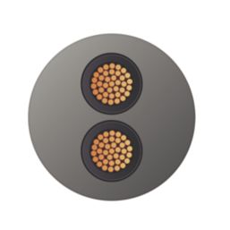 Time 2-Core YY Grey 1.5mm² Unscreened Control Cable 1m Coil - Screwfix