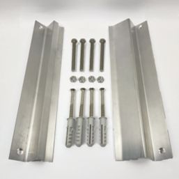 Ximax 110mm x 230mm Grey Radiator Ceiling Bracket Kit - Screwfix