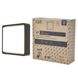 LAP Myko Southey Outdoor LED Wall Light Black 15.6W 1200lm - Screwfix
