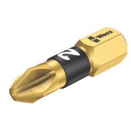 Wera Bit-Check 7 PZ Diamond 1 1/4" Hex Shank PZ Bit Set 7 Pieces - Screwfix