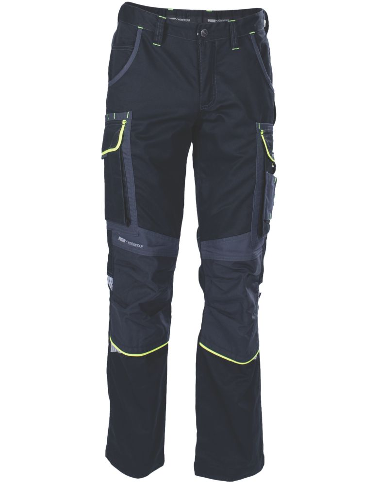Puma Precision X Work Trousers Black 40" W 32" L - Screwfix