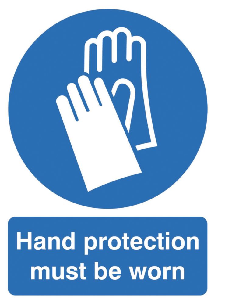 "Hand Protection Must Be Worn" Sign 210 x 148mm | Safety Signs ...