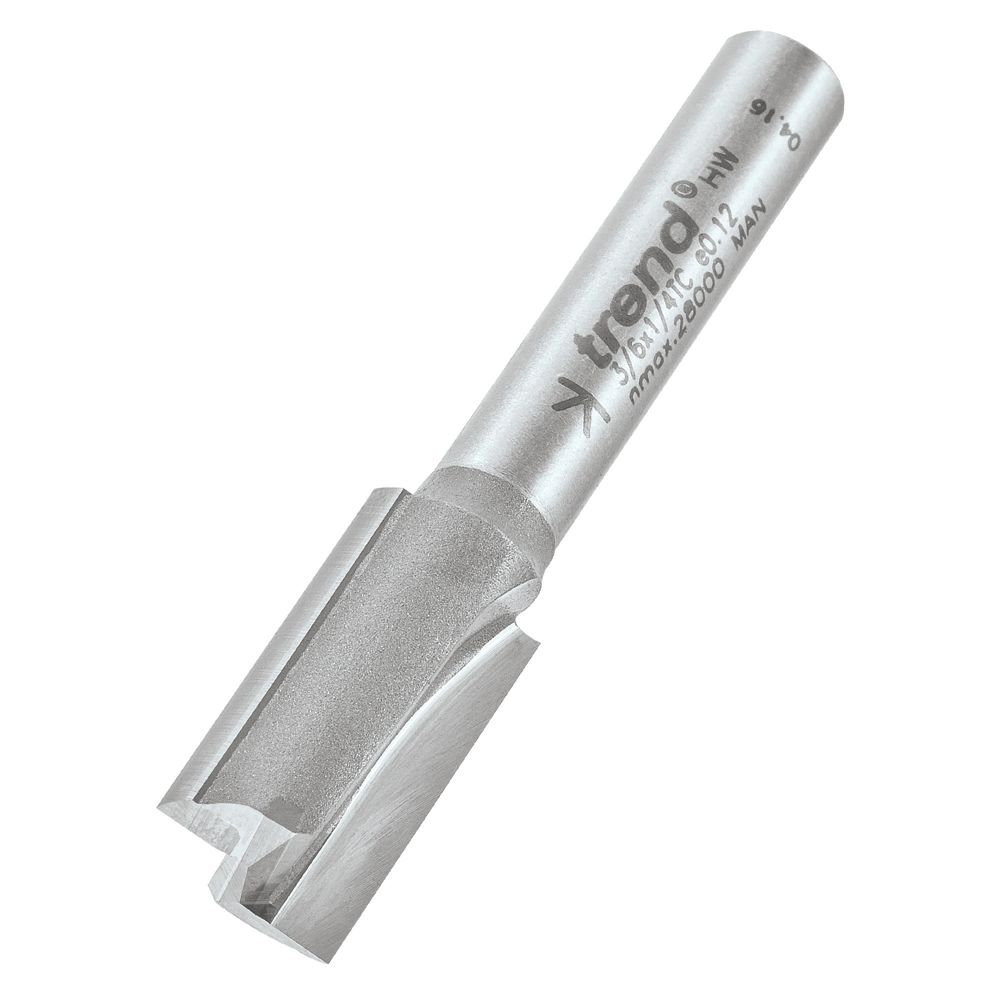 Trend 3/6X1/4TC 1/4" Straight Router Cutter 10mm x 19mm - Screwfix