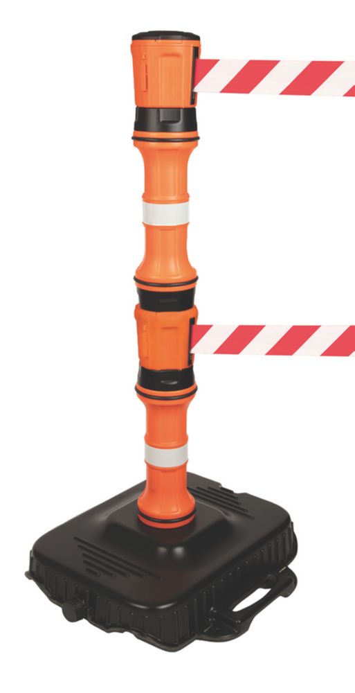EasyExtend Barrier Post & Double Head Kit (Red & White) 10m - Screwfix