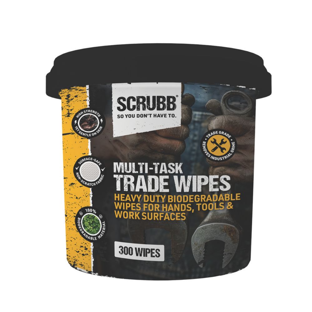 Scrubb Cleaning Wipes 300 Pack - Screwfix