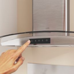 Cooke & Lewis CLCG60LKSS Canopy Hood Silver 598mm - Screwfix