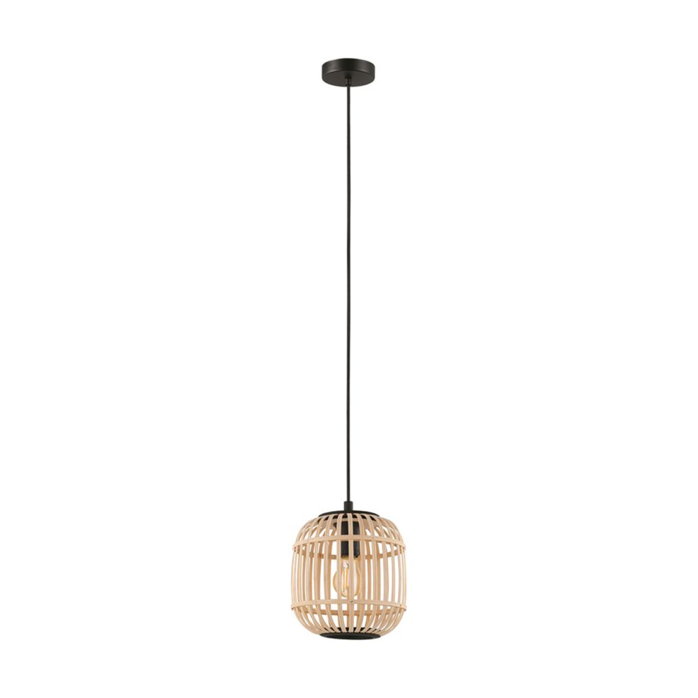 Eglo Bordesley 21cm Single Pendant Light Black - Screwfix