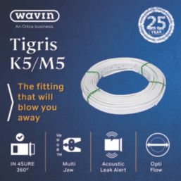 Wavin Tigris Press-Fit MLCP Pipe 16mm x 100m White - Screwfix
