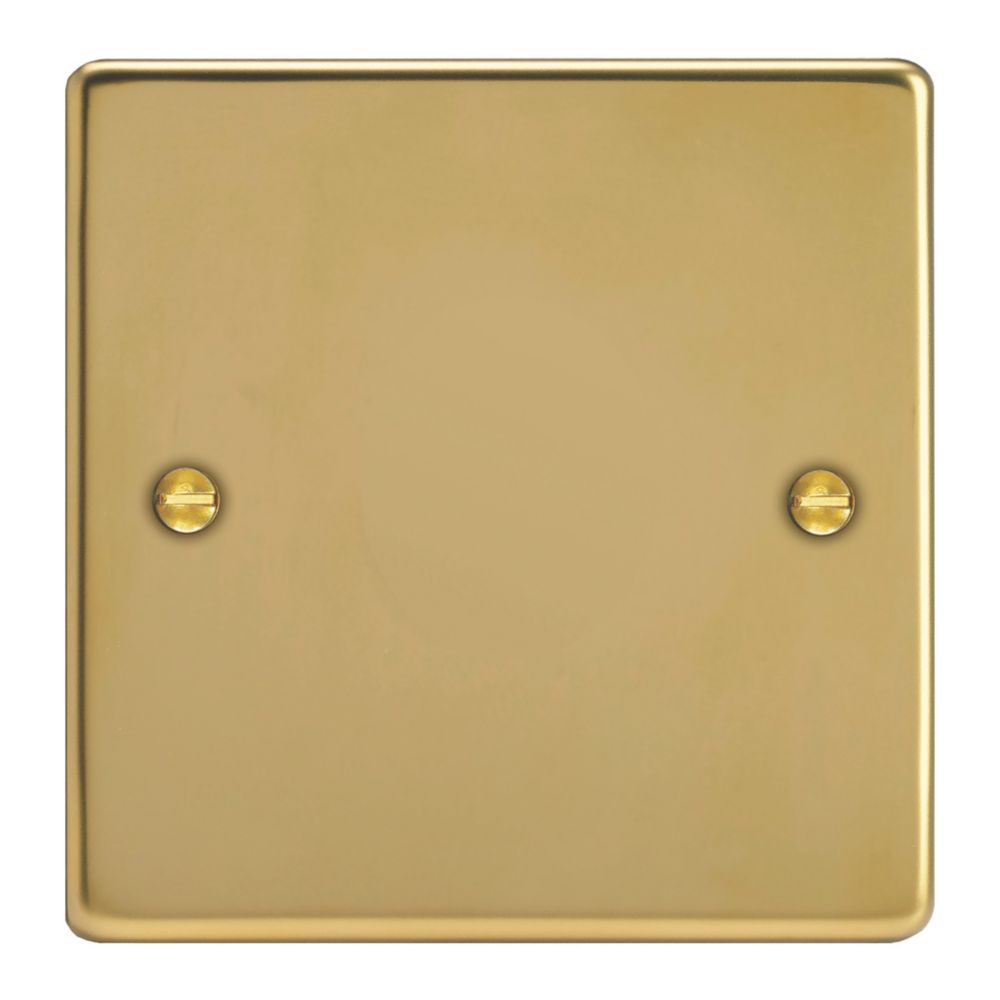 Varilight 1-Gang Blanking Plate Polished Brass - Screwfix