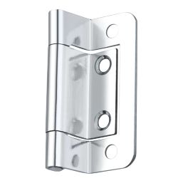 Smith Locke Polished Chrome Double Cranked Door Hinges 50mm x 64.6mm 2 Pack Screwfix