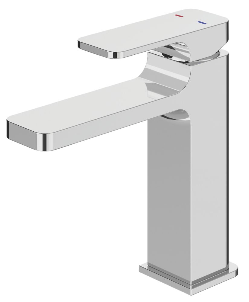Swirl Carna Chrome 157mm Standard Lever Mono Basin Mixer Tap With ...