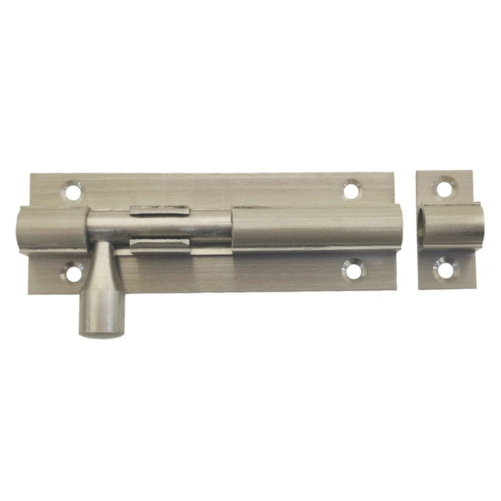 Smith & Locke Straight Barrel Door Bolt Satin Nickel 76mm - Screwfix