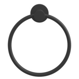 Swirl Caldew Bathroom Towel Ring Black - Screwfix