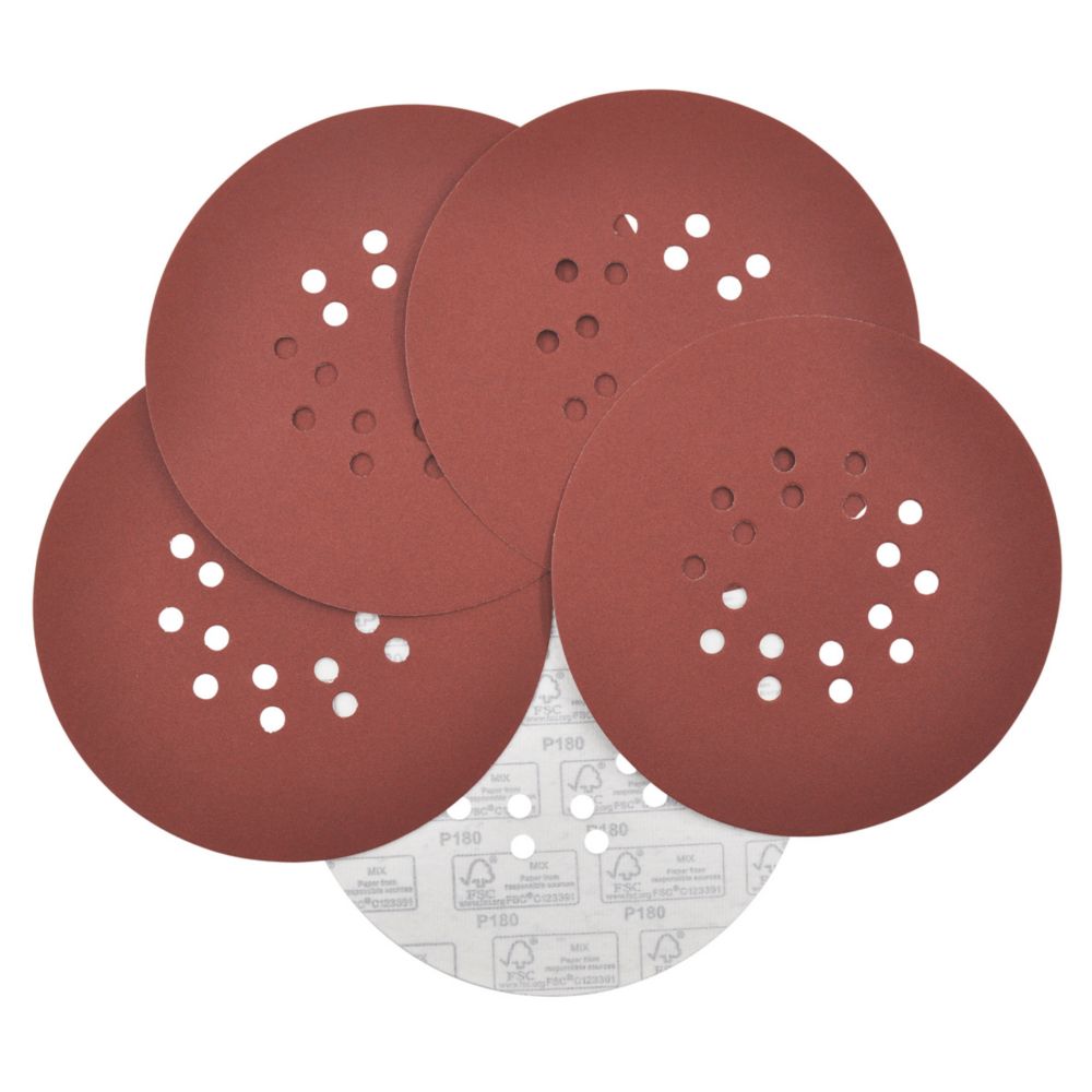 Titan 180 Grit 18-Hole Punched Multi-Material Sanding Sheets 225mm 5 ...