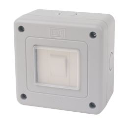 LAP IP66 10AX 1-Gang 2-Way Weatherproof Outdoor Switch - Screwfix