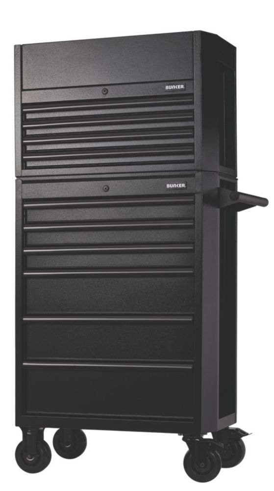 Bunker 10-Drawer Modular Roller Cabinet & Tool Chest - Screwfix