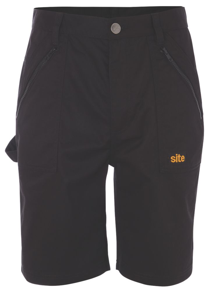 Site Beagle Action Multi-Pocket Shorts Black 38" W - Screwfix