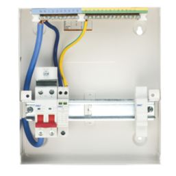Deta 8-Module 5-Way Part-Populated Main Switch Consumer Unit with SPD ...