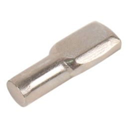 Essentials MDF Flat Shelf Supports Satin Nickel 50 Pack - Screwfix