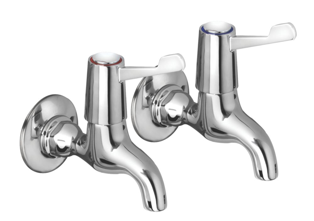 Bristan Lever Contemporary Single Lever Kitchen Bib Taps Chrome 1 Pair ...