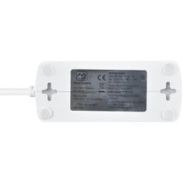 Masterplug 13A 4-Gang Switched Surge-Protected Compact Extension Lead ...