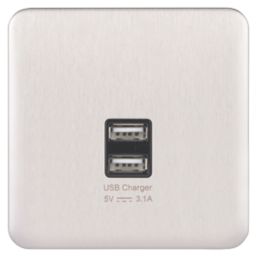 Schneider Electric Lisse Deco 3.1A 10.5W 2-Outlet Type A USB Socket ...