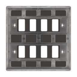 British General Nexus Metal Grid 8-Module Grid Faceplate Black Nickel ...