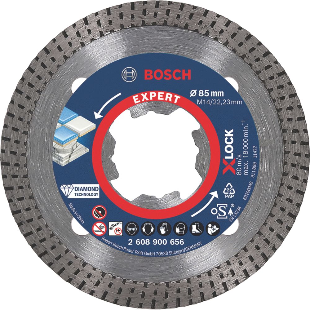Bosch Expert X-Lock Masonry Diamond Cutting Disc 85mm - Screwfix