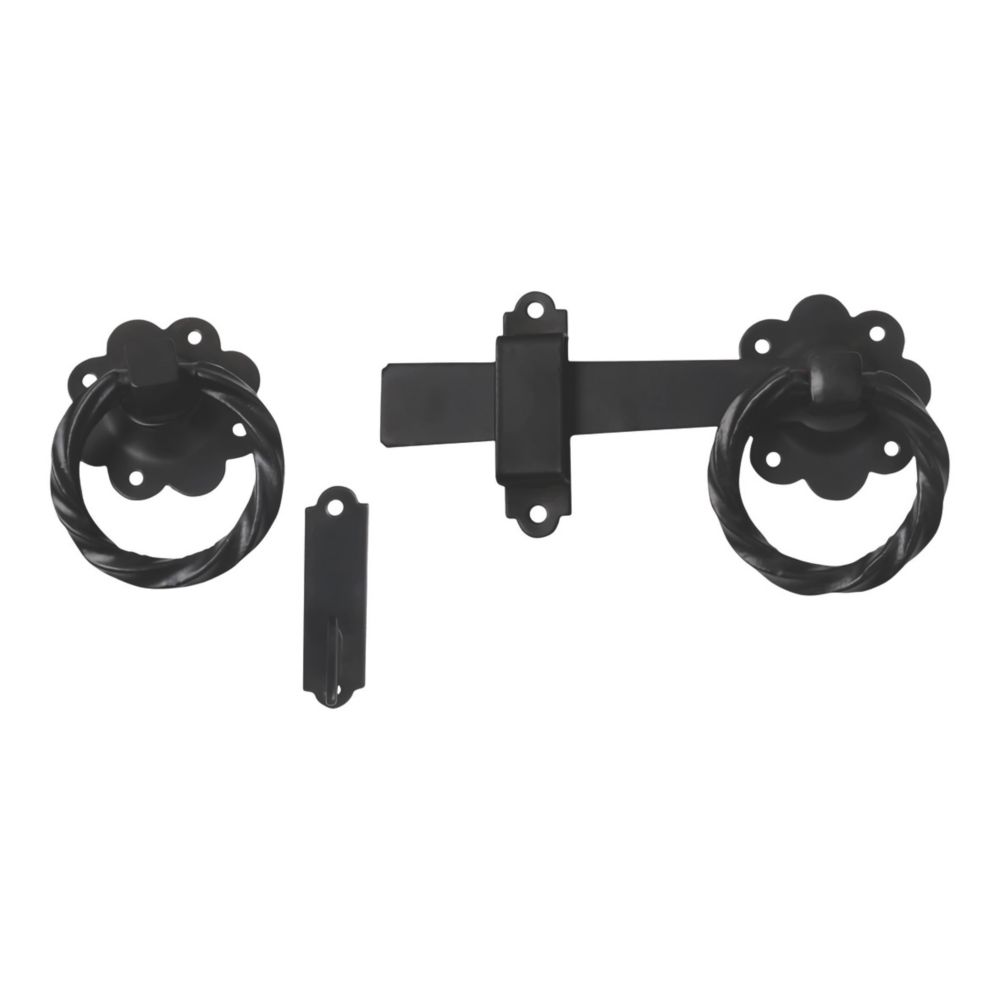 Smith & Locke Ring Gate Latch Black 152mm - Screwfix