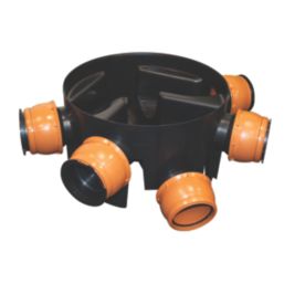 FloPlast Push-Fit 5-Inlet Adjustable Inspection Chamber Base 450mm ...