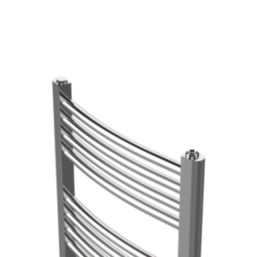 Blyss 1100mm x 450mm 1037BTU Chrome Curved Towel Radiator - Screwfix