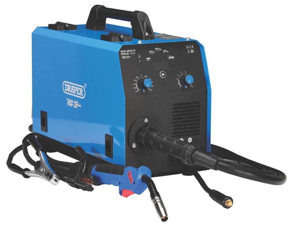 Draper 70047 30-160A Gas/Gasless MIG Inverter Multi-Welder 230V - Screwfix