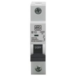 MK Sentry 10A SP B Curve MCB - Screwfix