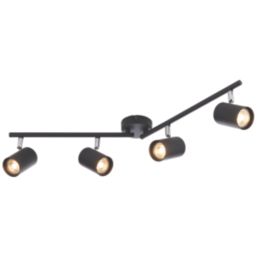 Saxby Toro Bar 4-Light Spotlight Black - Screwfix