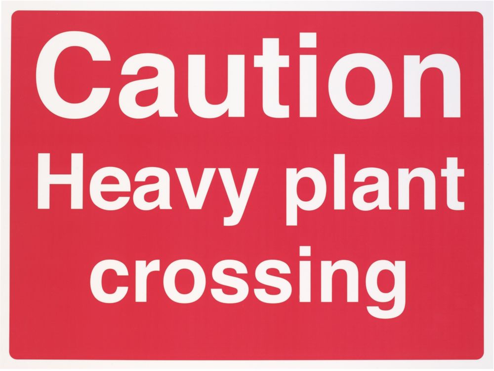 "Caution Heavy Plant Crossing" Sign 450 x 600mm | Safety Signs ...
