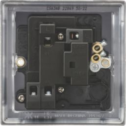 Knightsbridge 13A Switched Fused Spur Antique Brass - Screwfix