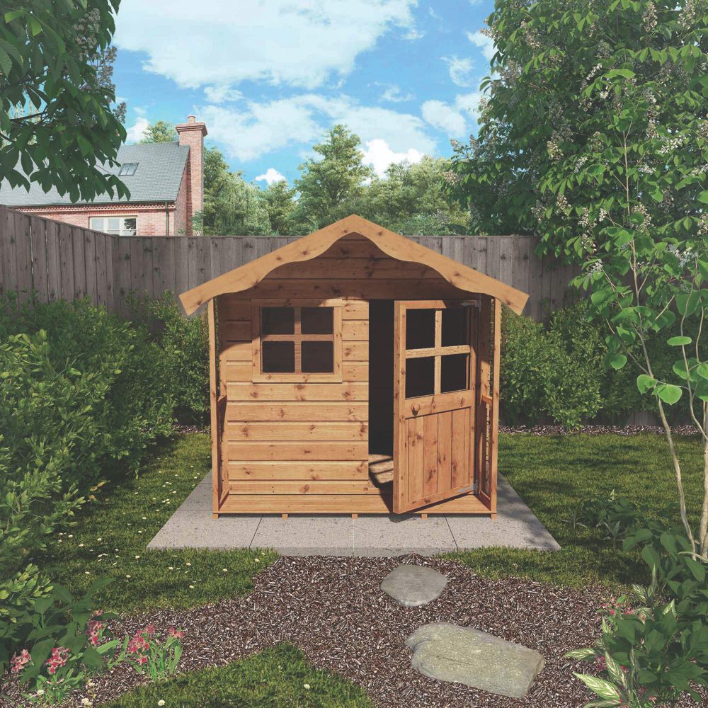 Mercia Poppy 5' x 4' (Nominal) Timber Playhouse - Screwfix