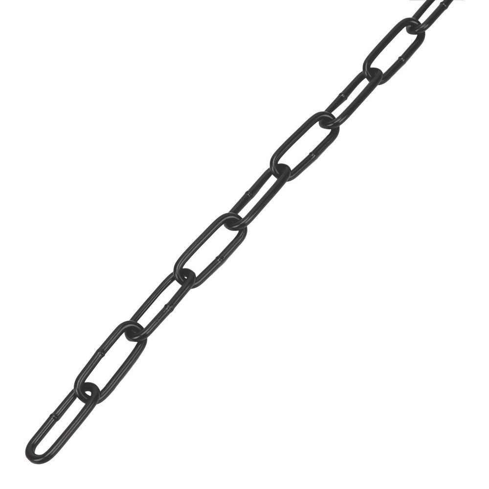 Essentials Welded Black Chain 5mm x 2.5m - Screwfix