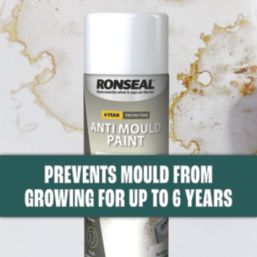 Ronseal 400ml White Matt Anti Mould Spray Paint - Screwfix