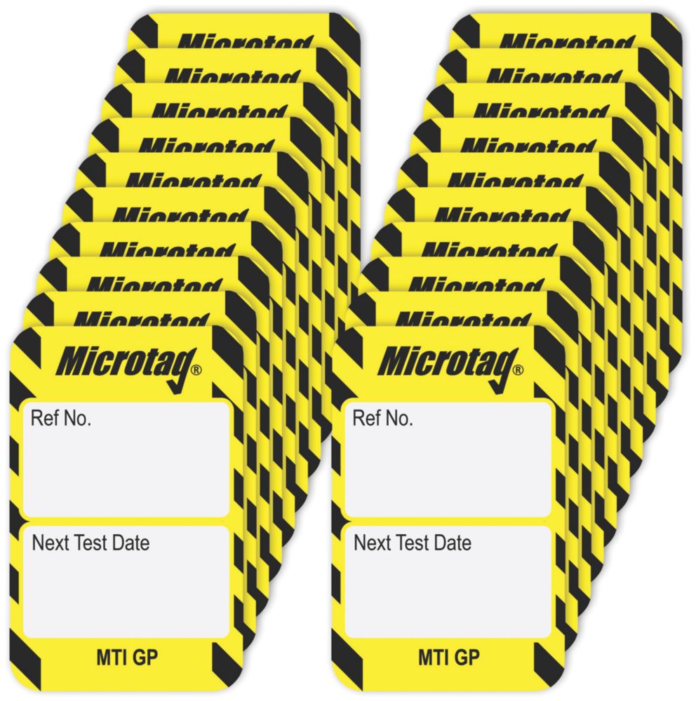 Scafftag Microtag Inserts (Yellow) 20 Pack - Screwfix