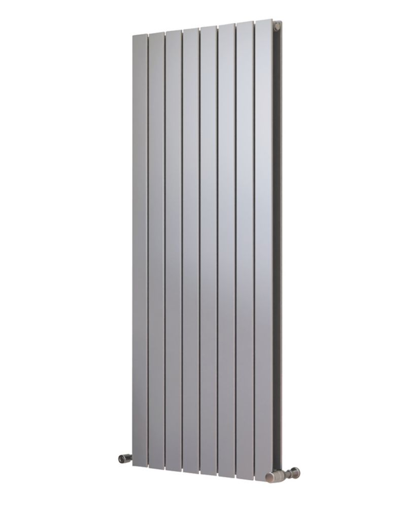 Ximax 1500mm x 595mm 4532BTU Silver Vertical Designer Radiator - Screwfix