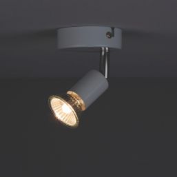Essentials Sasha Round 1-Light Spotlight White - Screwfix