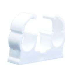 KM 15mm Snap Lid Double Hinged Clips 50 Pack - Screwfix