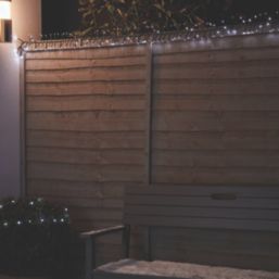 2000 LED Indoor & Outdoor Ice White Cluster Christmas Lights - Screwfix