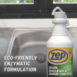 Zep Biological Drain Cleaner & Odour Control 1Ltr - Screwfix
