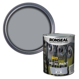 Ronseal 750ml Steel Grey Gloss Anti Corrosive Metal Paint - Screwfix