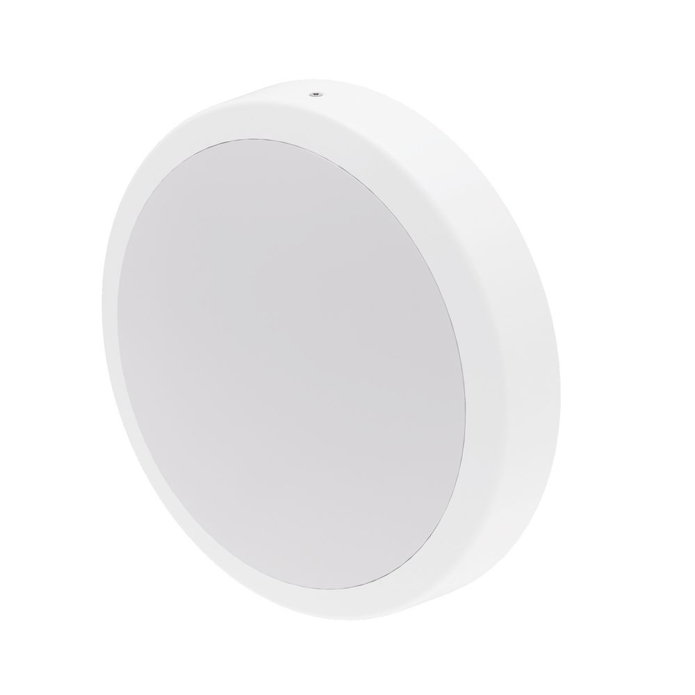 Lexco Pegasi Outdoor Round Photocell LED Bulkhead Light White 17W 1200 ...