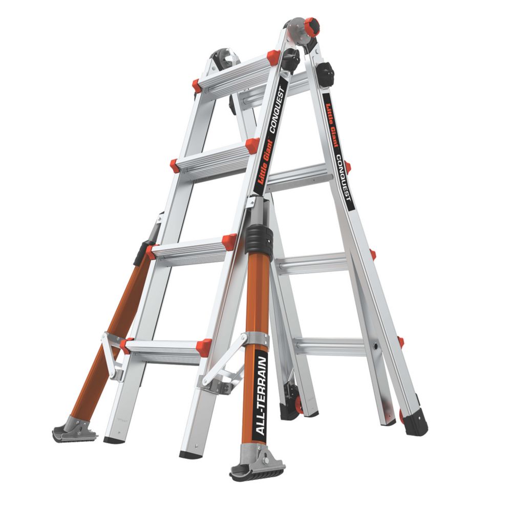 Little Giant Conquest All-Terrain Aluminium 4.5m Combination Ladder ...