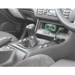 Ring 8A Twin Multisocket In-Car Charger with Battery Analyser 12V - Screwfix
