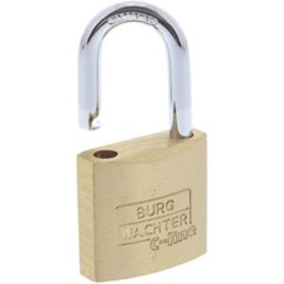Sterling Brass Keyed Alike Long Shackle Padlocks 30mm 3 Pack - Screwfix